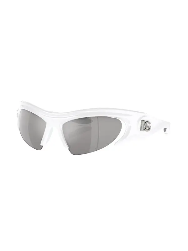 Dolce & Gabbana Shield-frame Tinted Sunglasses - White