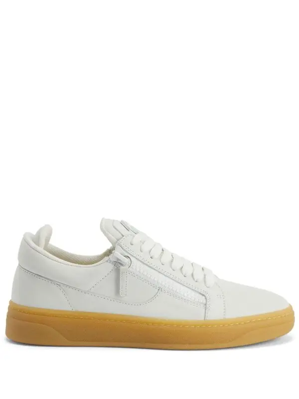 GIUSEPPE ZANOTTI Leather Low-top Sneakers - White