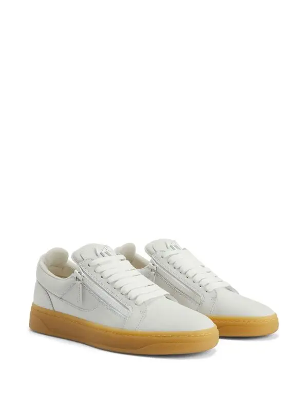 GIUSEPPE ZANOTTI Leather Low-top Sneakers - White