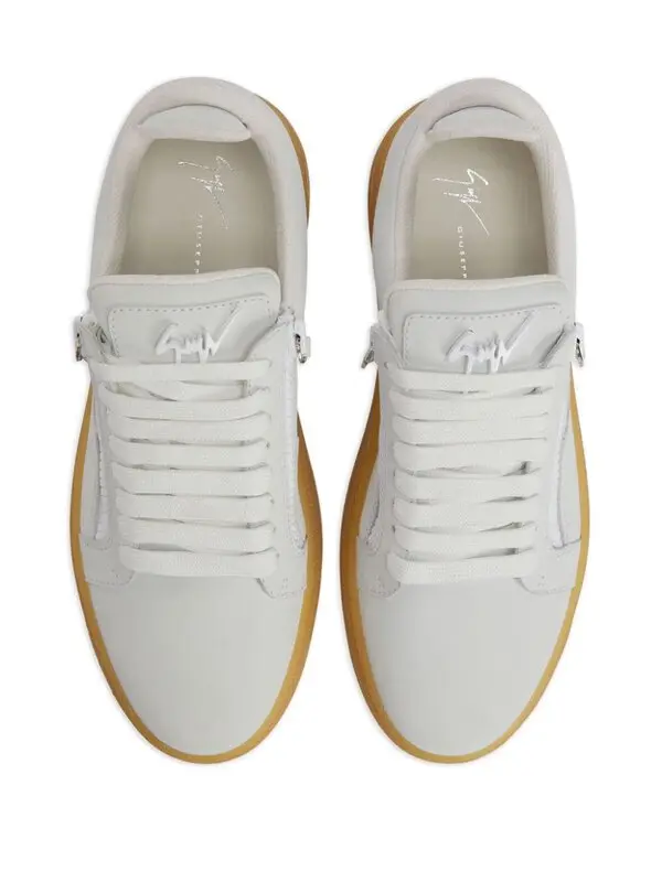 GIUSEPPE ZANOTTI Leather Low-top Sneakers - White