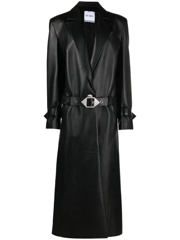 Attico Leather Trench Coat