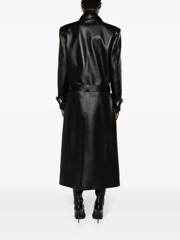 Attico Leather Trench Coat