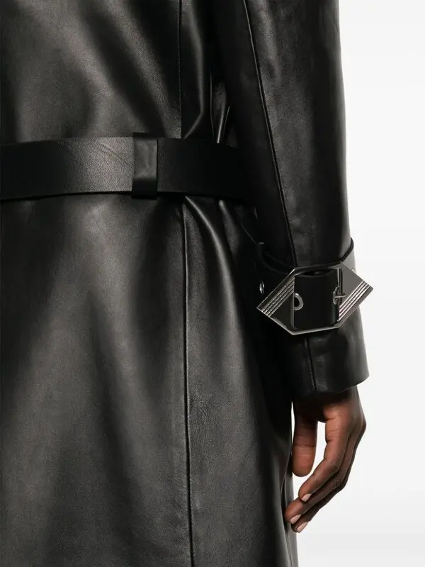 Attico Leather Trench Coat