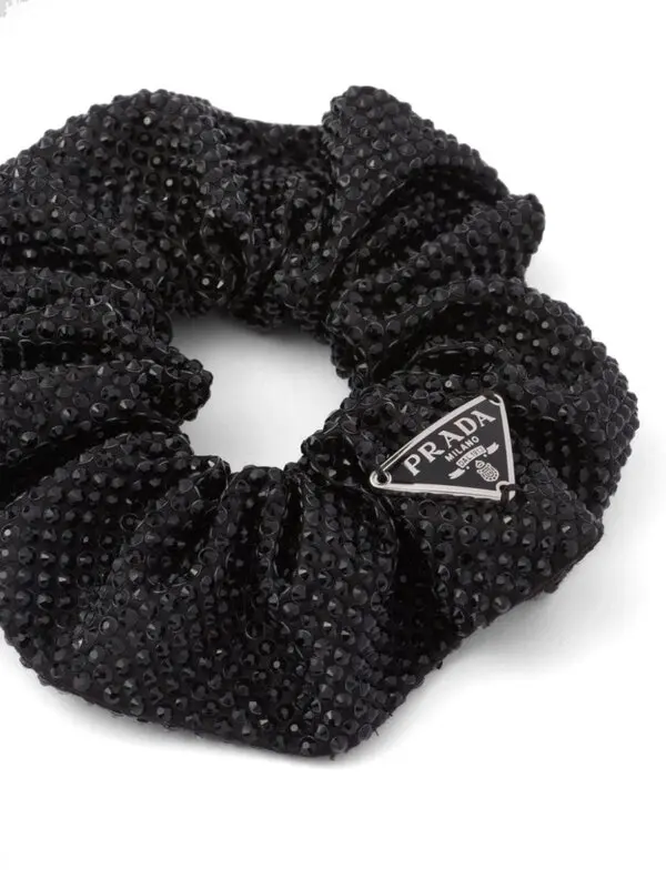 Prada Crystal-embellished Satin Scrunchie