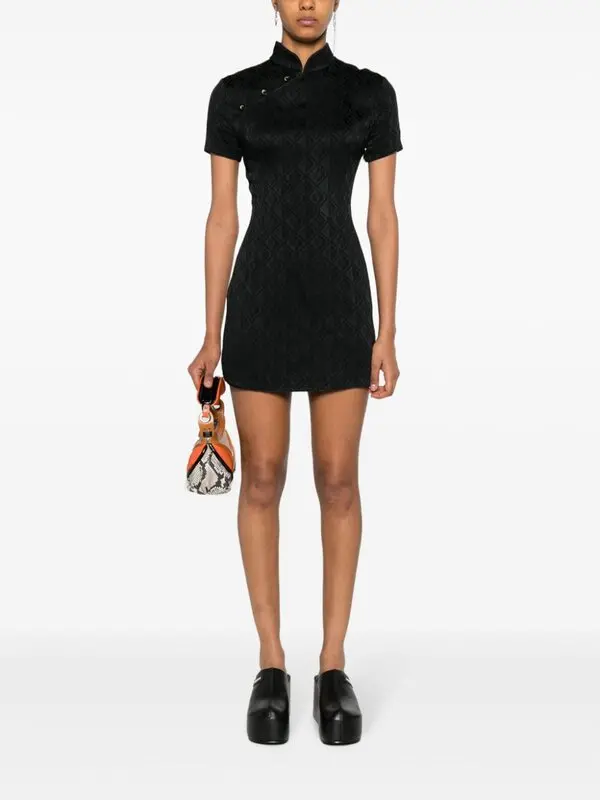 MARINE SERRE Moon Diamant-jacquard Minidress