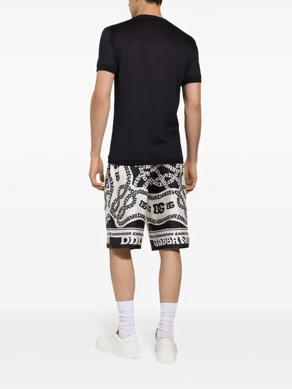 Dolce & Gabbana Logo-print Silk Shorts - White