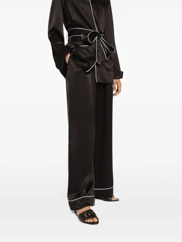 Dolce & Gabbana Piped-trim Silk Shirt