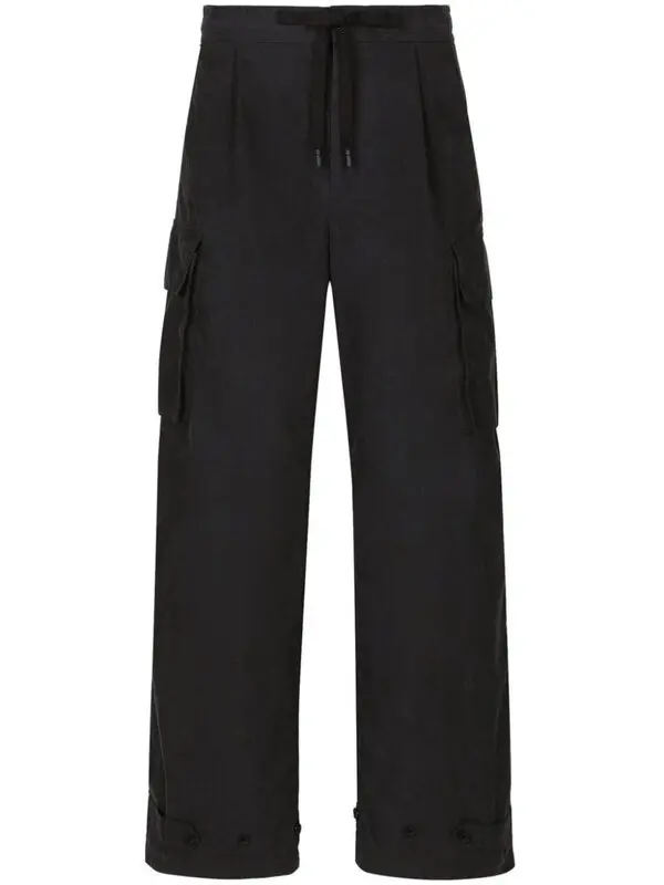 Dolce & Gabbana Logo-plaque Straight-leg Cargo Trousers