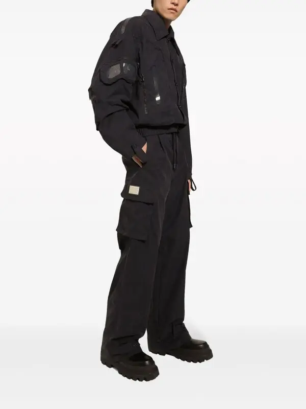 Dolce & Gabbana Logo-plaque Straight-leg Cargo Trousers