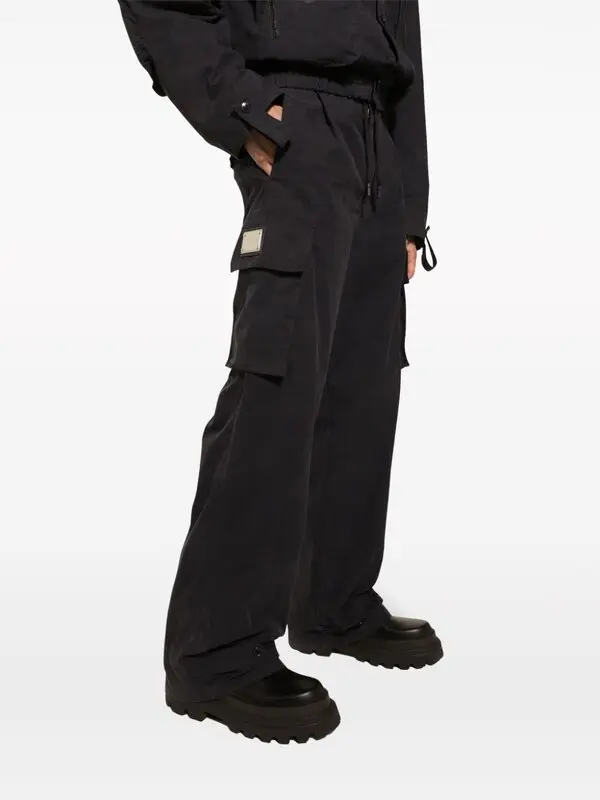 Dolce & Gabbana Logo-plaque Straight-leg Cargo Trousers