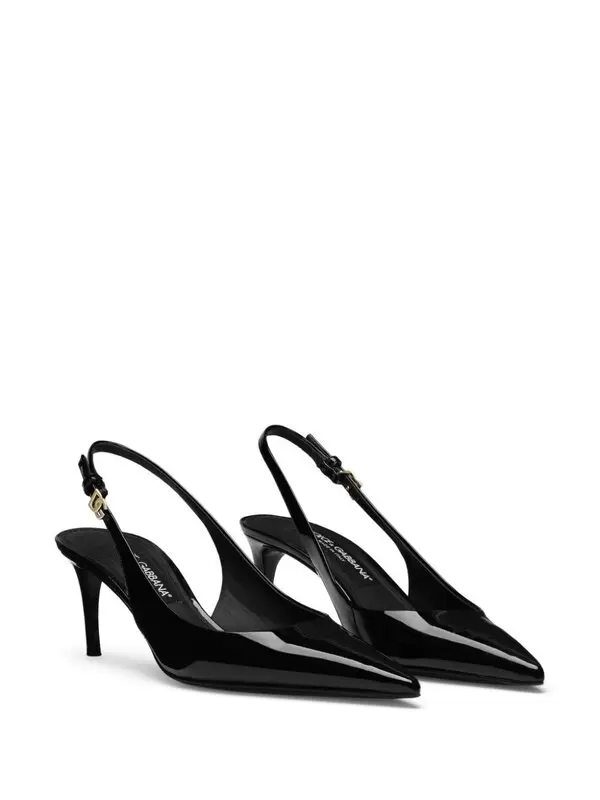 Dolce & Gabbana Logo-buckle Slingback Pumps