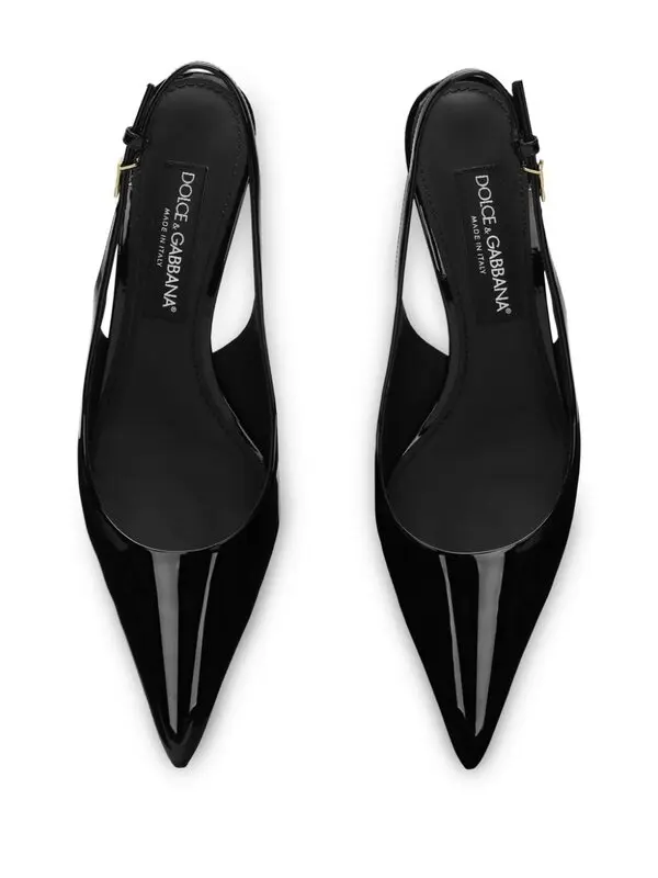 Dolce & Gabbana Logo-buckle Slingback Pumps