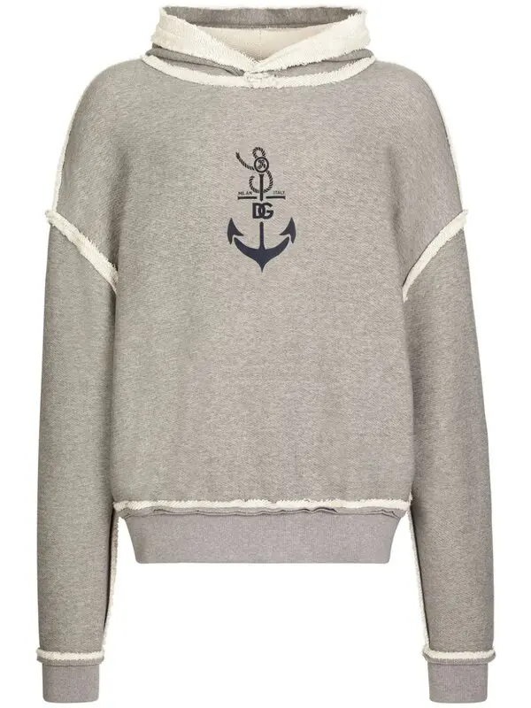 Dolce & Gabbana Logo-print Hoodie - Grey