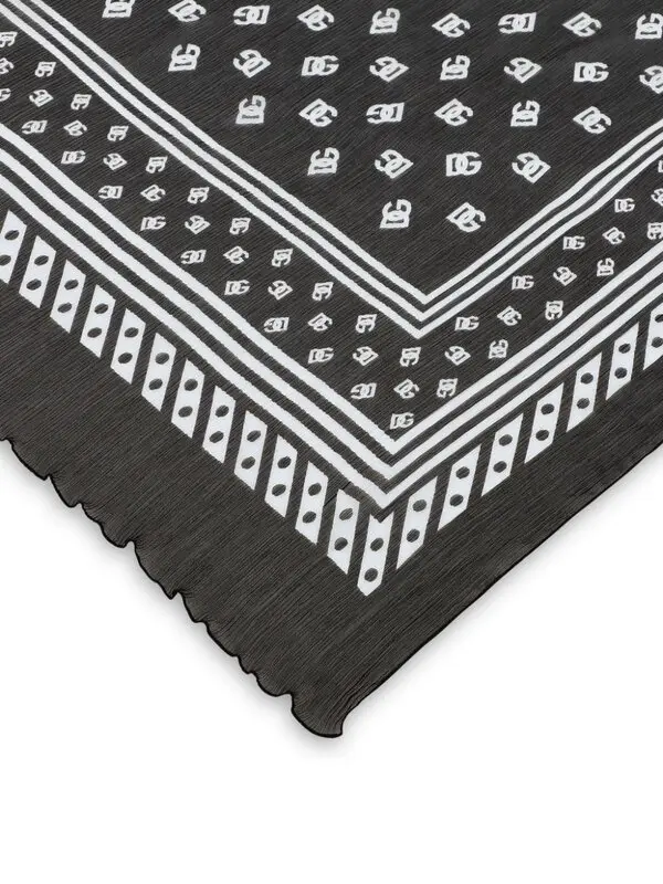 Dolce & Gabbana Dg Logo-print Silk Scarf