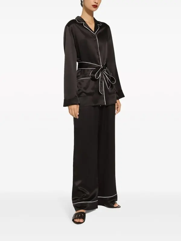 Dolce & Gabbana Silk Palazzo Trousers