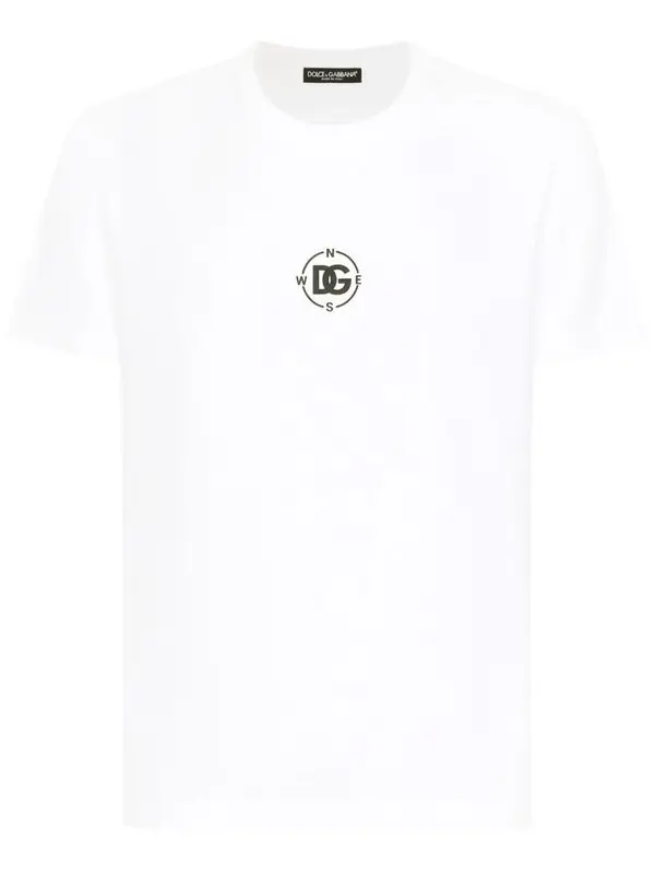 Dolce & Gabbana Marina-print Cotton T-shirt - White