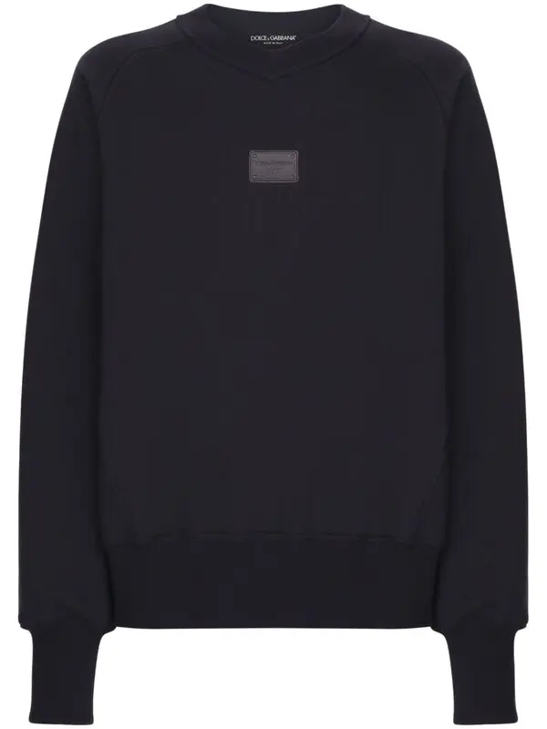 Dolce & Gabbana Logo-plaque Cotton Sweatshirt