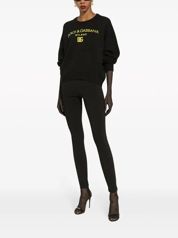 Dolce & Gabbana Pleat-detail Stirrup Leggings