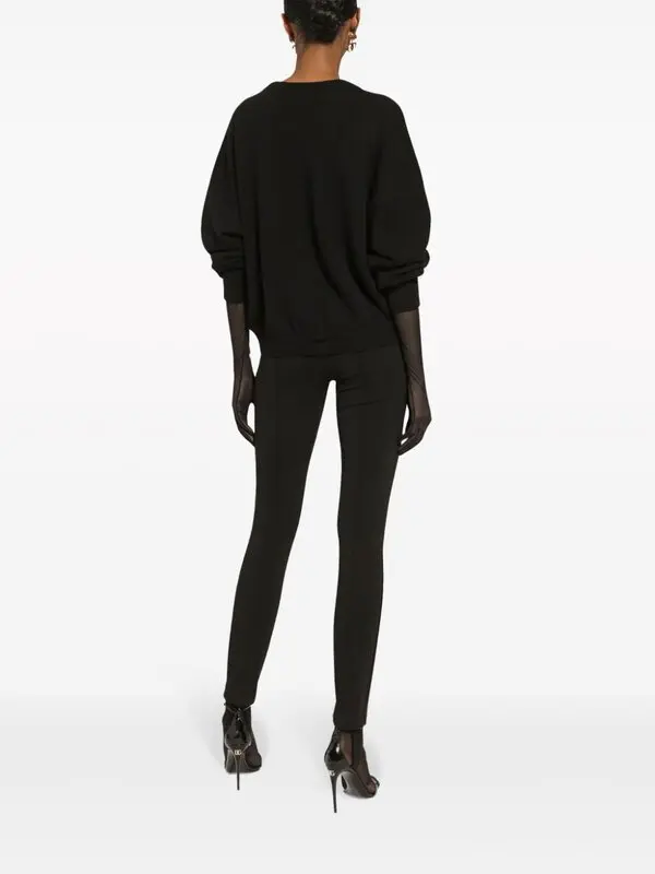 Dolce & Gabbana Pleat-detail Stirrup Leggings