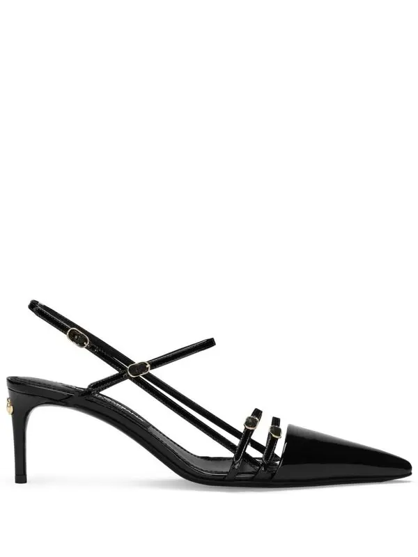 Dolce & Gabbana Dg-plaque Leather Pumps