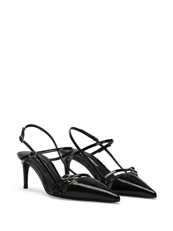 Dolce & Gabbana Dg-plaque Leather Pumps