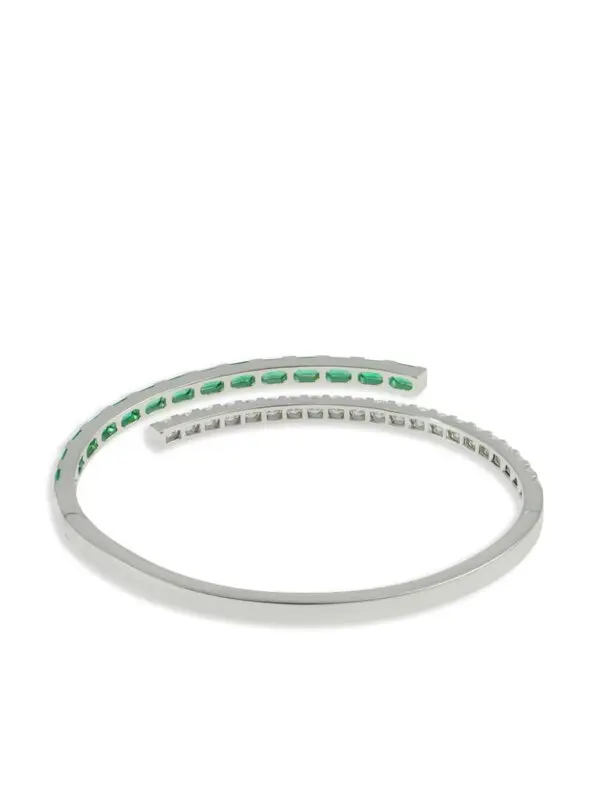 ALINKA 18kt White Gold Eclipse Emerald And Diamond Bracelet
