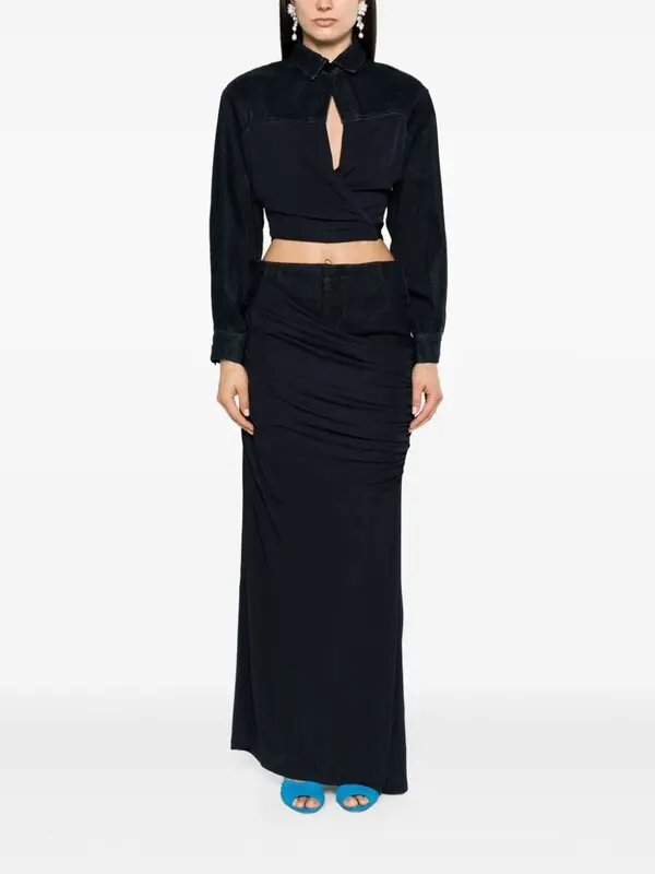 Christopher Esber Sevilla Denim Wrap Top