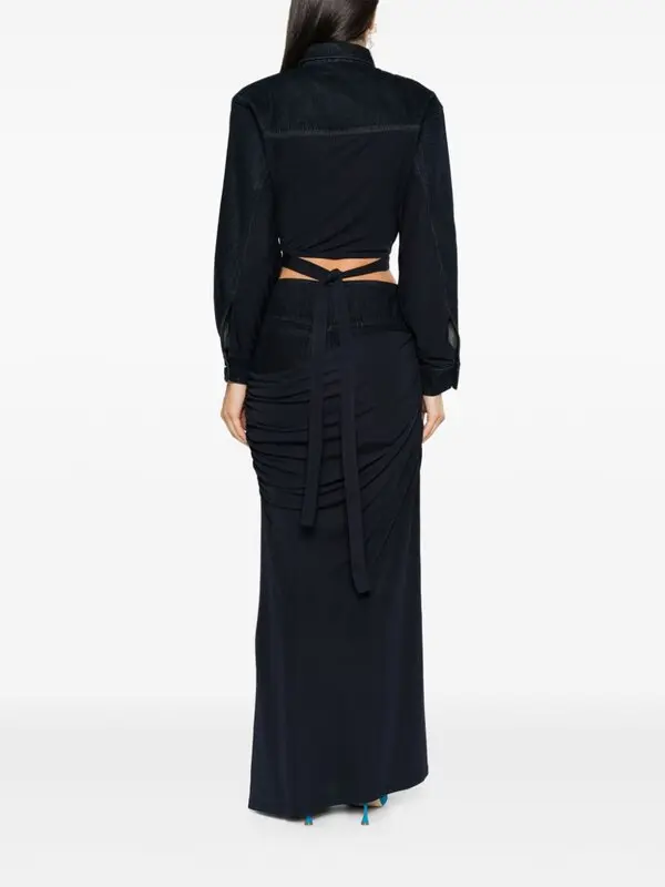 Christopher Esber Sevilla Denim Wrap Top