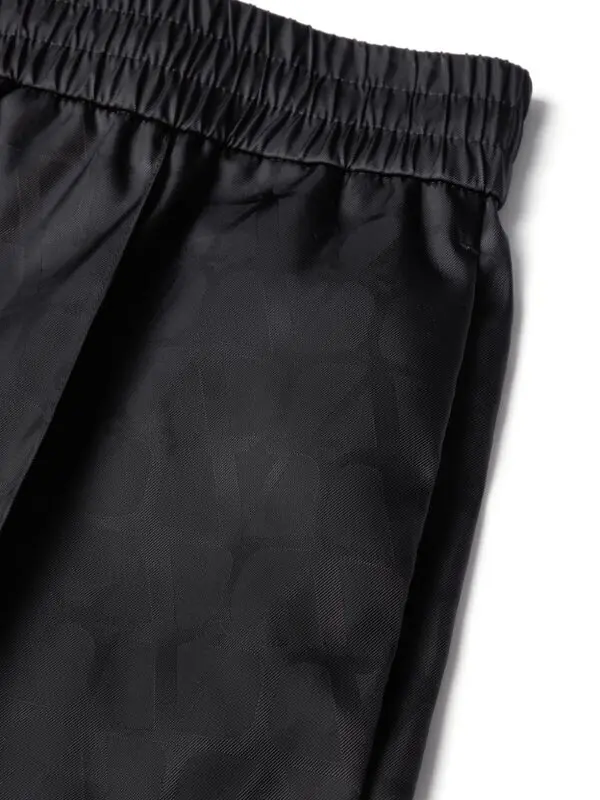Valentino Garavani Toile Iconographe Straight-leg Trousers - Black