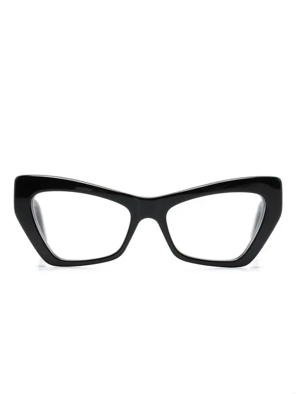 Balenciaga Logo Cat-eye Glasses - Black