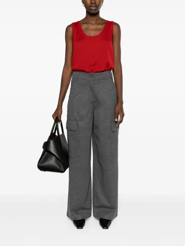 Frenckenberger Sleeveless Knitted Top - Red