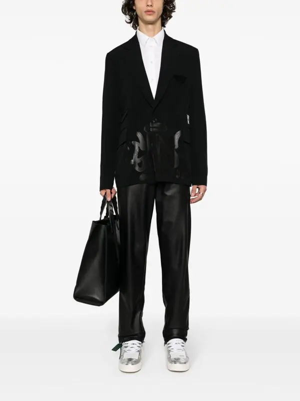 Gcds Graffiti-print Silk Blazer