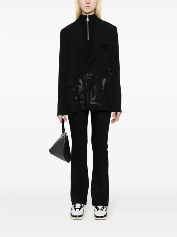 Gcds Graffiti-print Silk Blazer