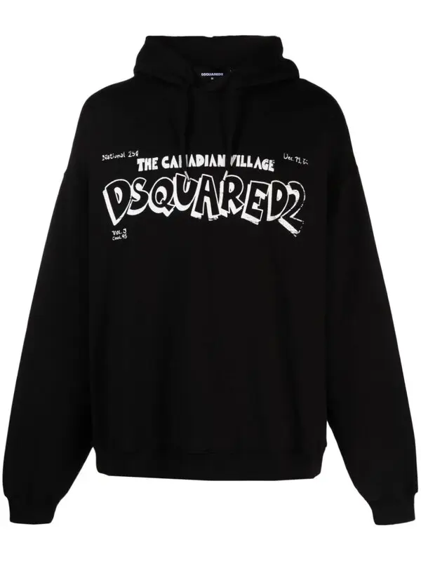 Dsquared2 Logo Print Cotton Hoodie