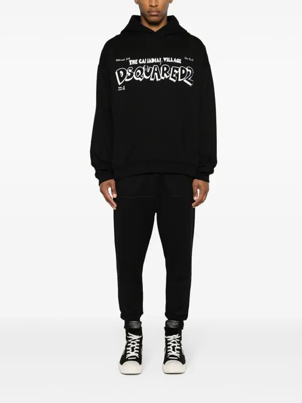 Dsquared2 Logo Print Cotton Hoodie