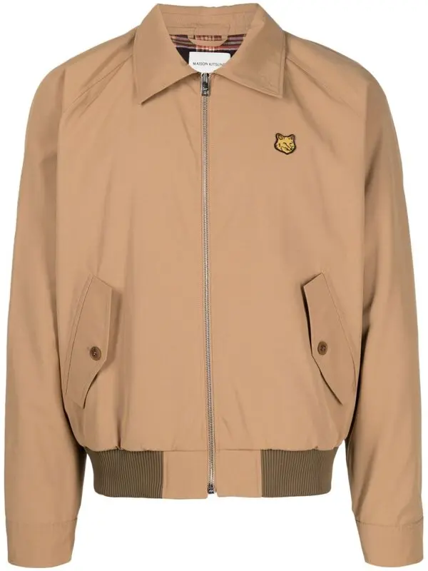 Maison Kitsuné Bold Fox Head-appliqué Gabardine Jacket