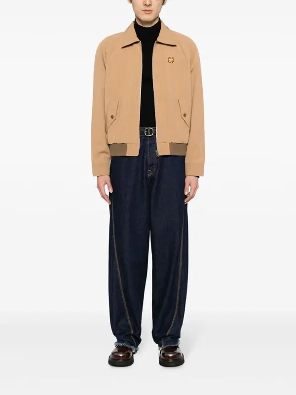 Maison Kitsuné Bold Fox Head-appliqué Gabardine Jacket