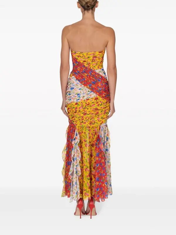 Carolina Herrera Floral-Print Cut-Out Maxi Dress In Yellow - 50% Off |  Editorialist