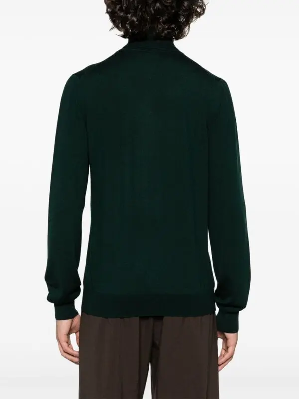 FILERIA Roll-neck Virgin Wool Jumper - Green