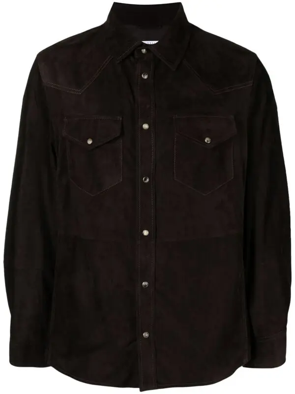Brunello Cucinelli Western-style Suede Shirt