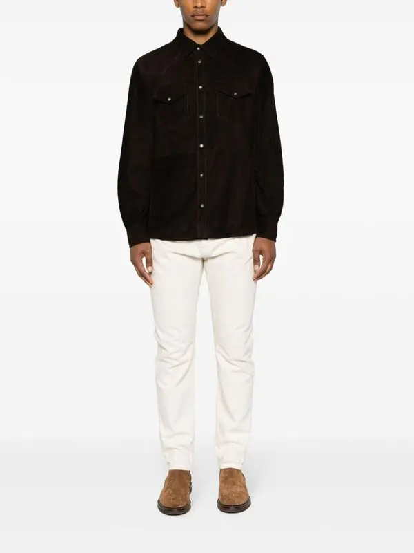 Brunello Cucinelli Western-style Suede Shirt