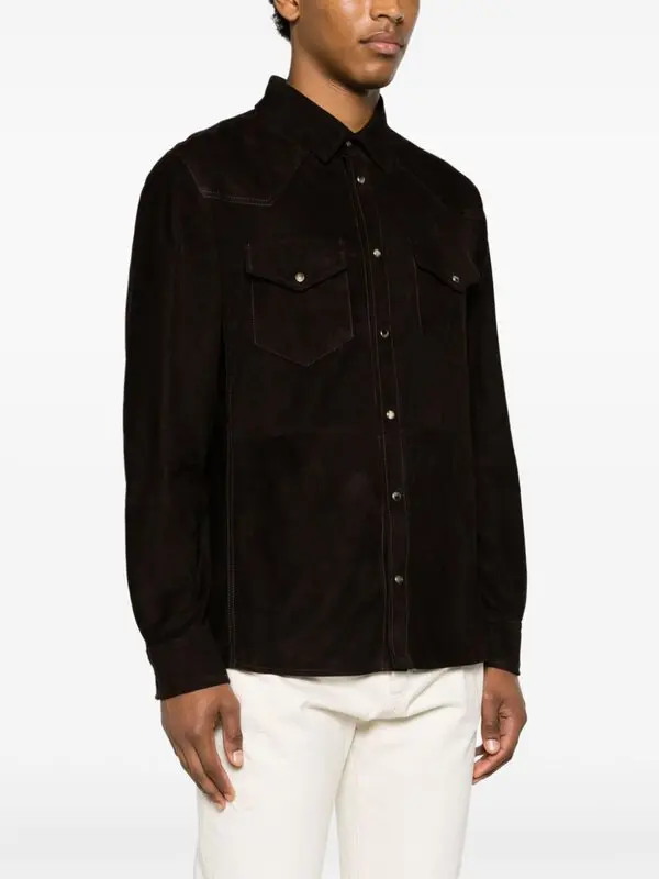 Brunello Cucinelli Western-style Suede Shirt