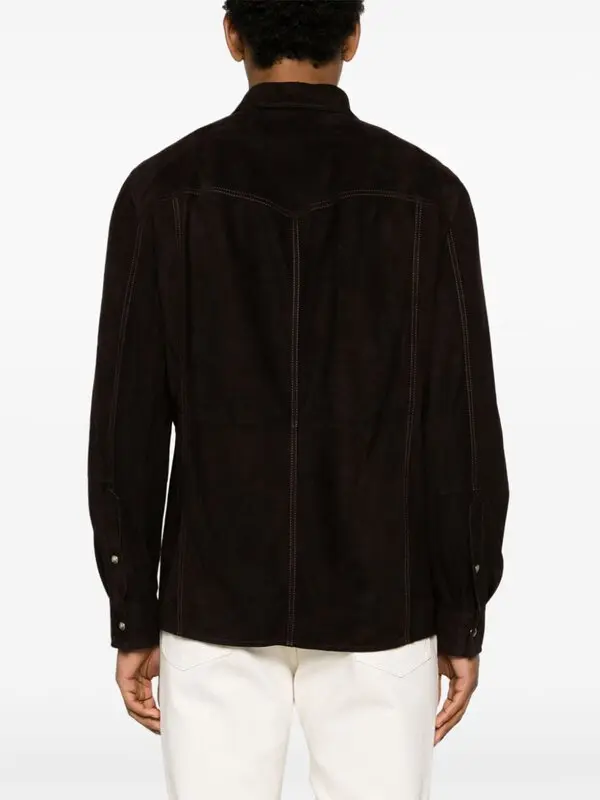 Brunello Cucinelli Western-style Suede Shirt