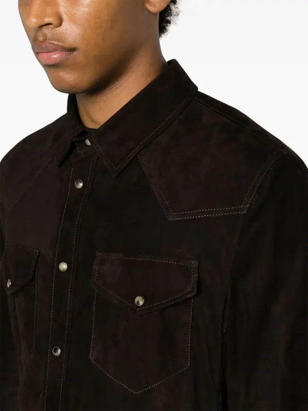 Brunello Cucinelli Western-style Suede Shirt