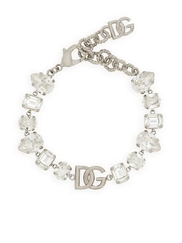 Dolce & Gabbana Crystal-embellished Bracelet - Silver