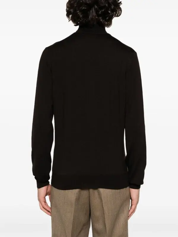FILERIA Roll-neck Virgin Wool Jumper - Brown