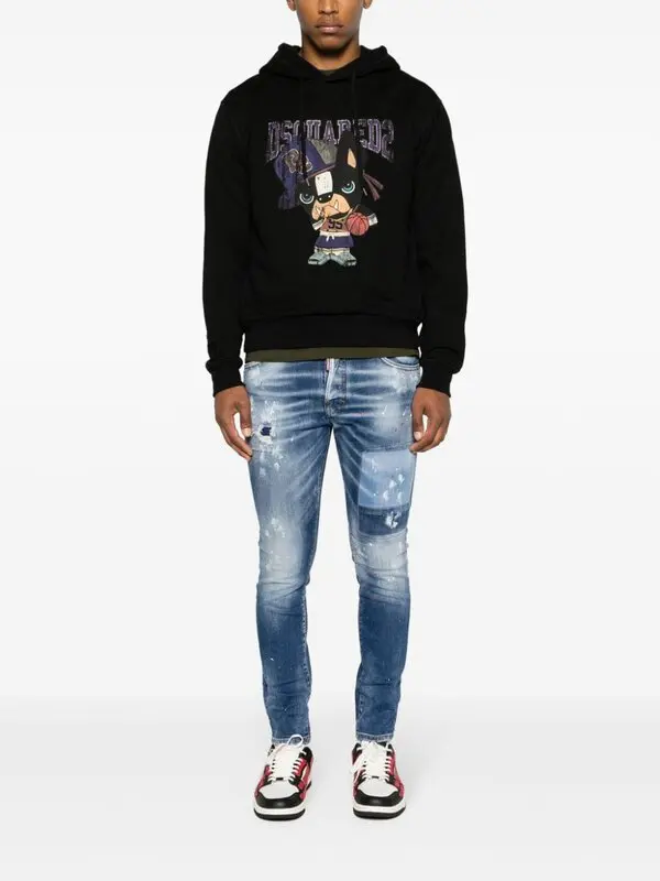 Dsquared2 Paint-splatter Distressed Skinny Jeans