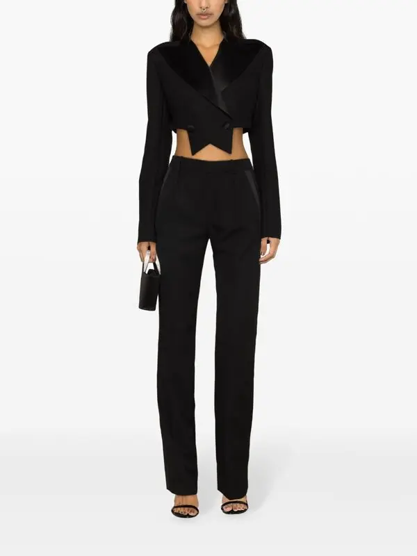 LAQUAN SMITH Double-breasted Cropped Blazer