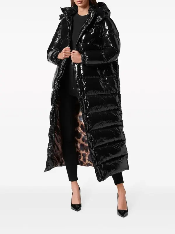 Philipp Plein High-shine Padded Jacket - Black