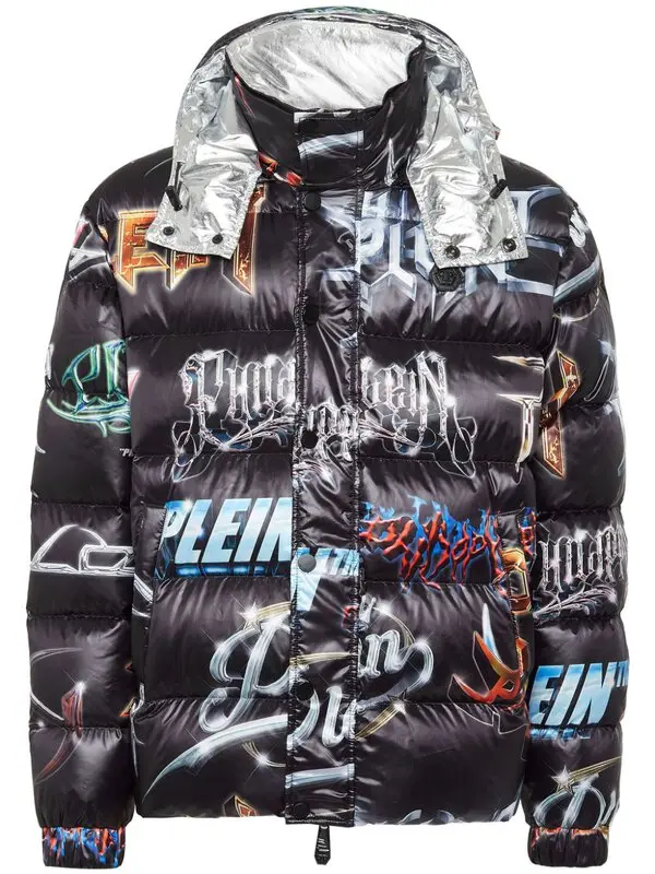 Philipp Plein Logo-print Padded Jacket - Black